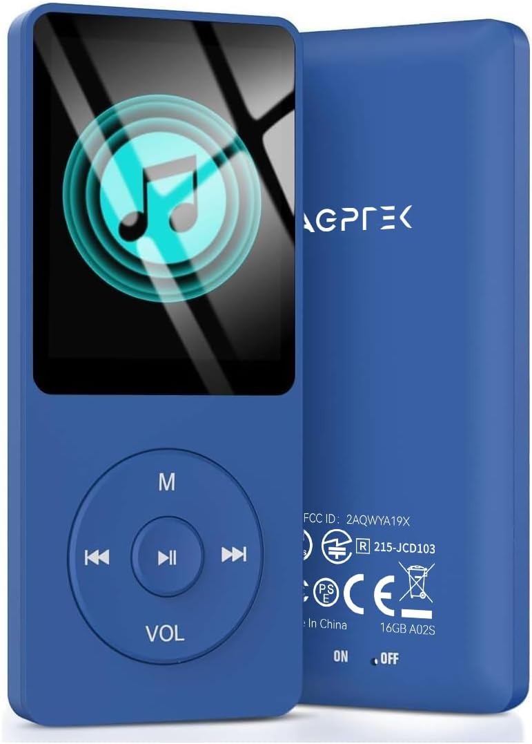 A02 MP3 Çalar 8GB, 70 Saat Müzik Süresi, Hi-Fi Ses, FM Radyo, E-Kitap