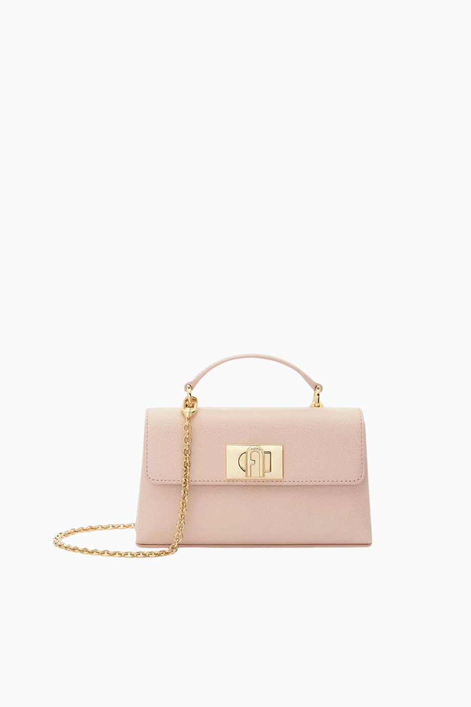 1927 Mini Deri Crossbody Bag, Şık Zincir Askılı ve Top Handle Çanta